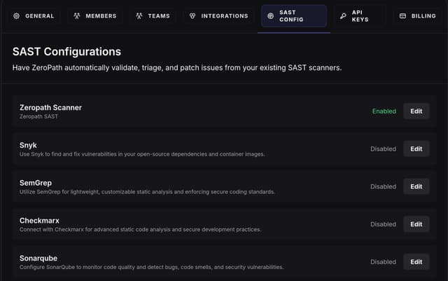 Integrations - DevOps & Security Tool Integration | ZeroPath | ZeroPath